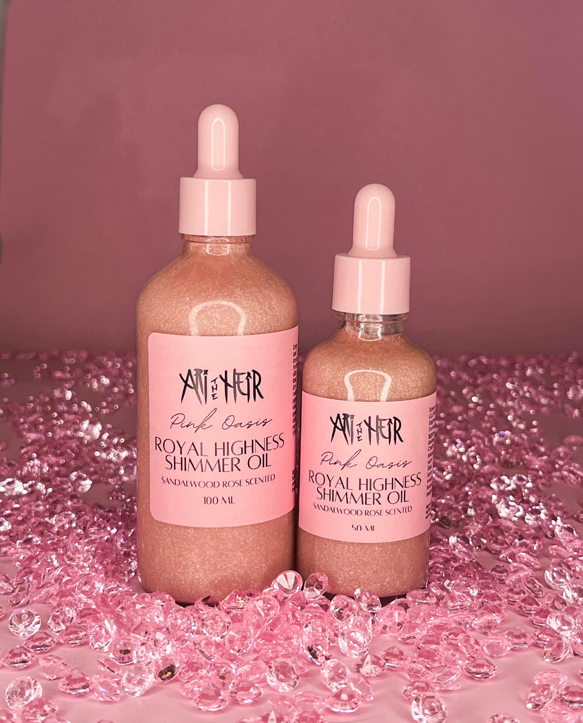 Pink Oasis Shimmer Oil | Ari the Heir